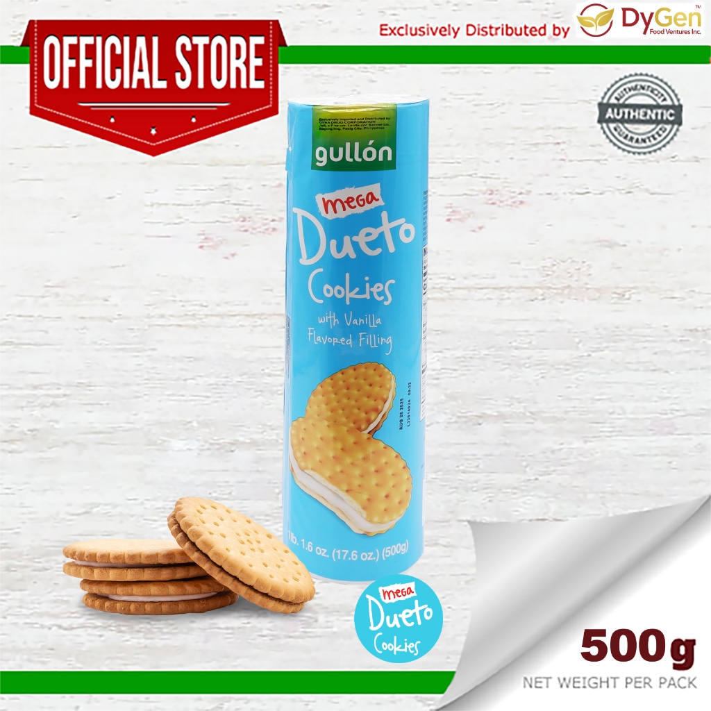 Gullon Mega Dueto Duo Vanilla Biscuits 500g 04March2025 Expiry | Shopee ...