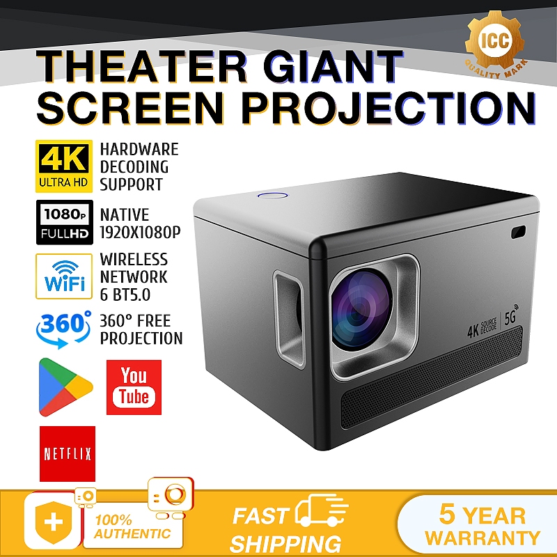 Projector K11PRO 9000 Lumens FULL 4K UHD Android Projector Mini WiFi ...