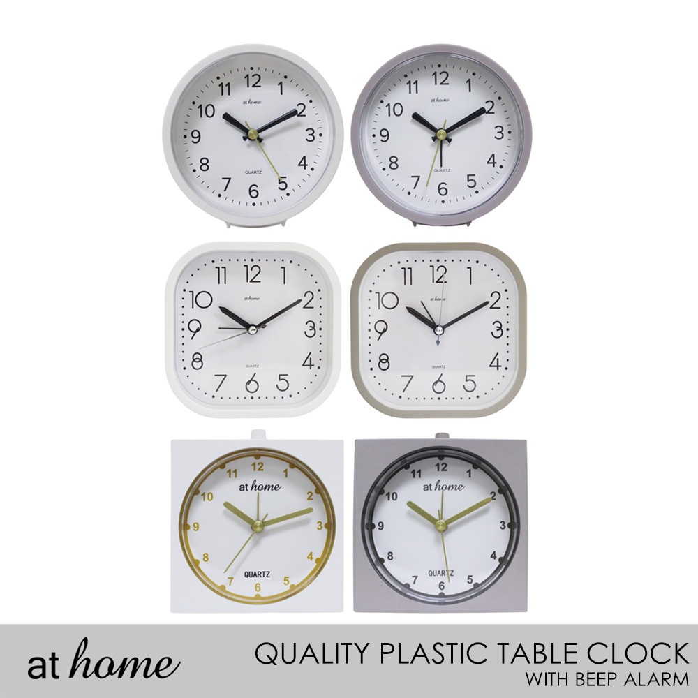 At Home Minimalist 3D Square Analog Nordic Alarm Clock Moderate Alarm ...