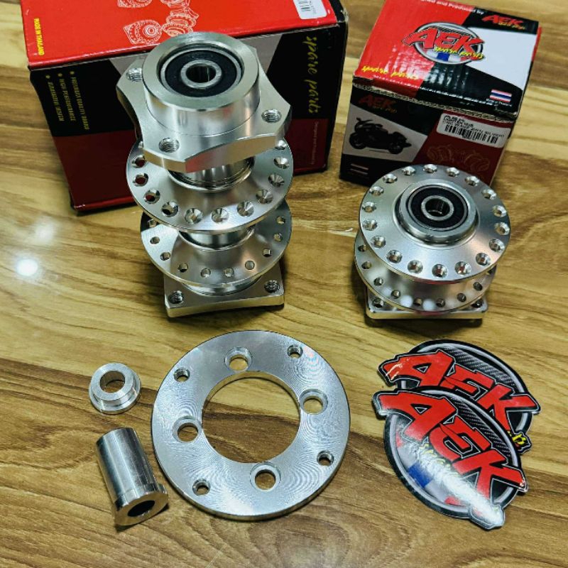 CHRC AEK LIGHTEN SMALL HUB 2N1 SET FRONT & REAR FOR R150/WAVE125/XRM/RS125 | Shopee Philippines