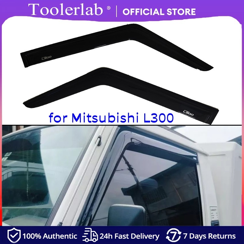 Rain Guard Window Door Rain Visor for Mitsubishi L300 FB 2-Doors Black ...