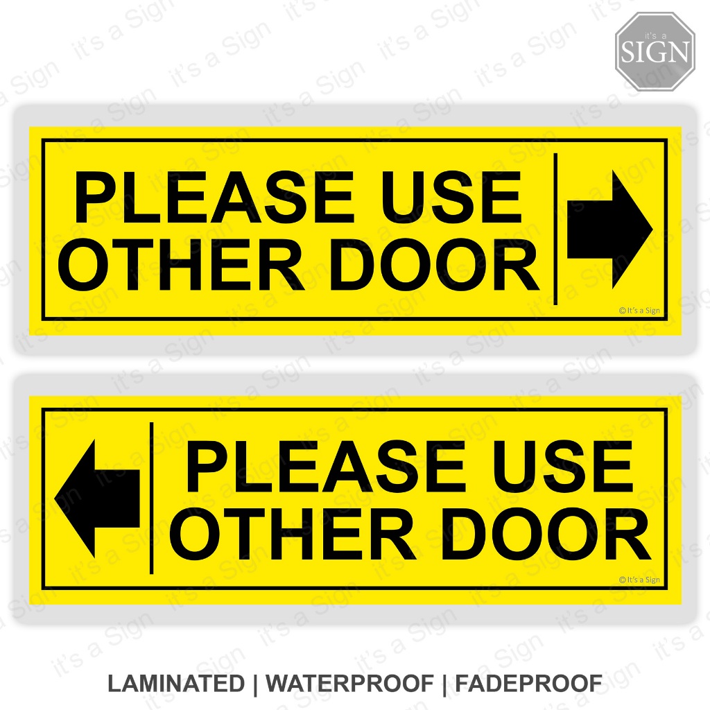 Shop please use other door signage for Sale on Shopee Philippines