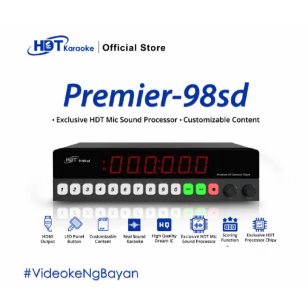 Hyundai HDT P-98SD Karaoke SD Card Real Sound Player With 21K Songs And ...