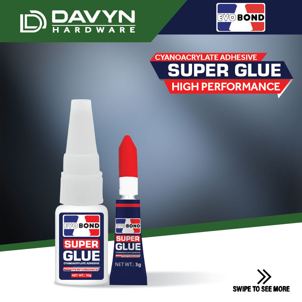 EVOBOND Super Glue - Cyanoacrylate Adhesive | Instant Glue | 3g | 10g ...