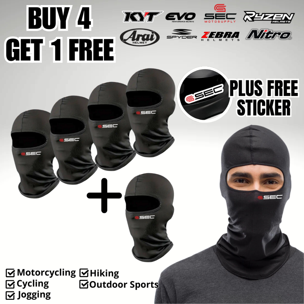 Buy 4 Get 1- SEC Balaclava With Dust And UV Ray Protection Face Mask ...