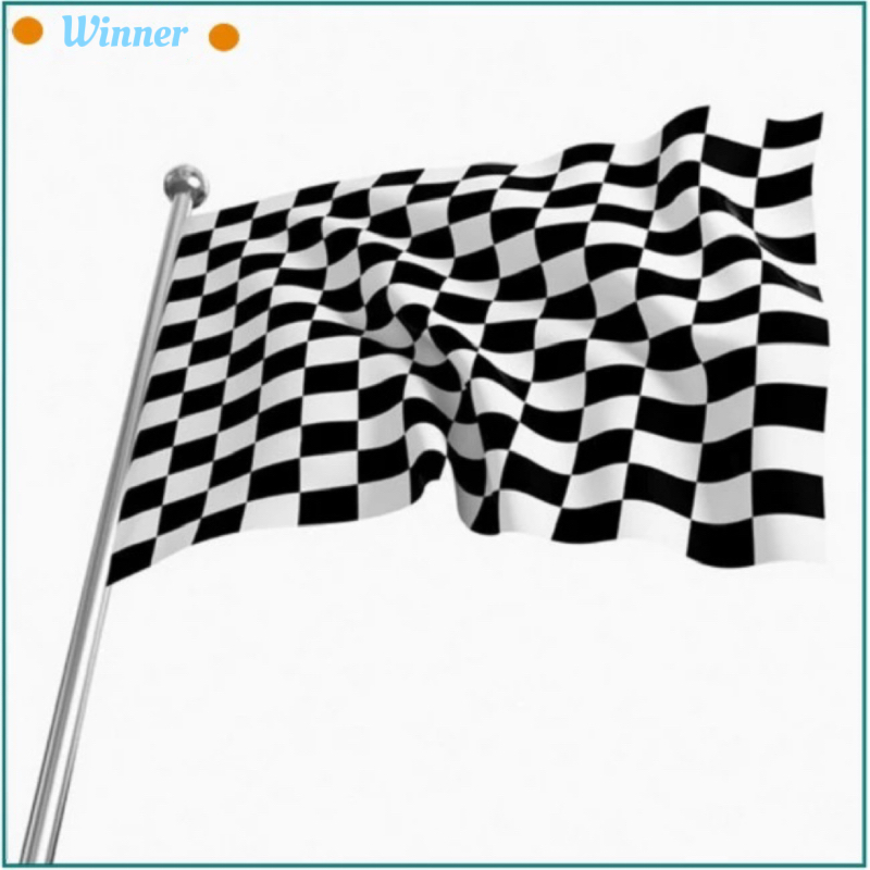 3 ft*5 ft Racing Flag Ployester Classic Black White Checkered Racing ...