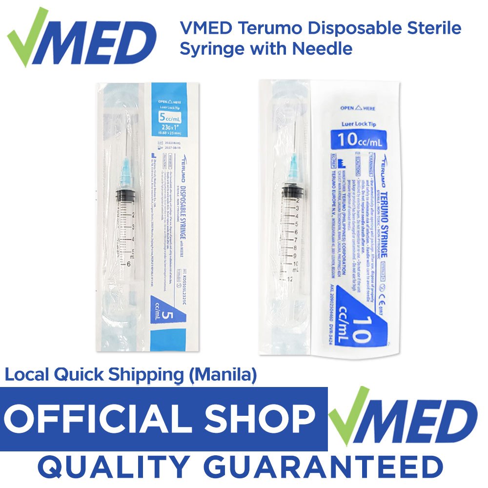 VMED Terumo Disposable Sterile Syringe With Needle | Shopee Philippines