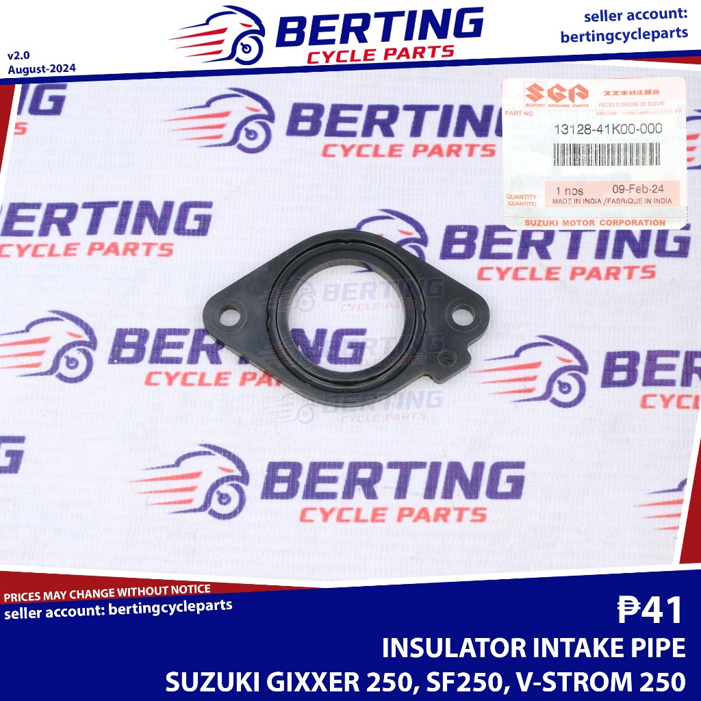 SGP INSULATOR INTAKE PIPE MANIFOLD ONLY Suzuki Gixxer 250 SF250 Genuine ...