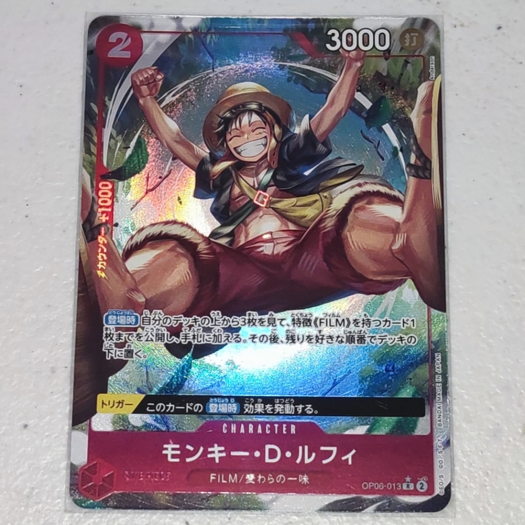 Monkey D. Luffy One Piece Card Game TCG OP06-013 R Alternate Art Parallel AA PR | Shopee Philippines