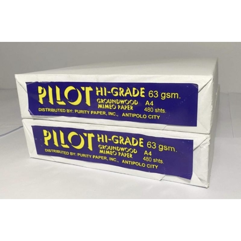 Hi - Grade Groundwood Mimeo Paper 63gsm sold per ream | Shopee Philippines