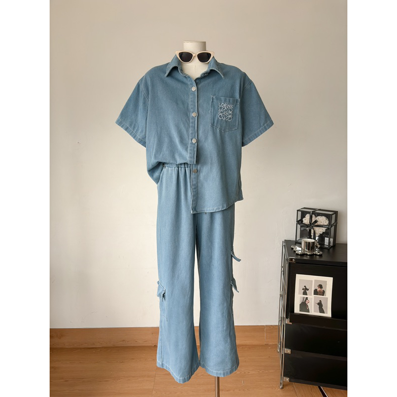 RRX LOEWE Denim Terno Pants # 7588 | Shopee Philippines