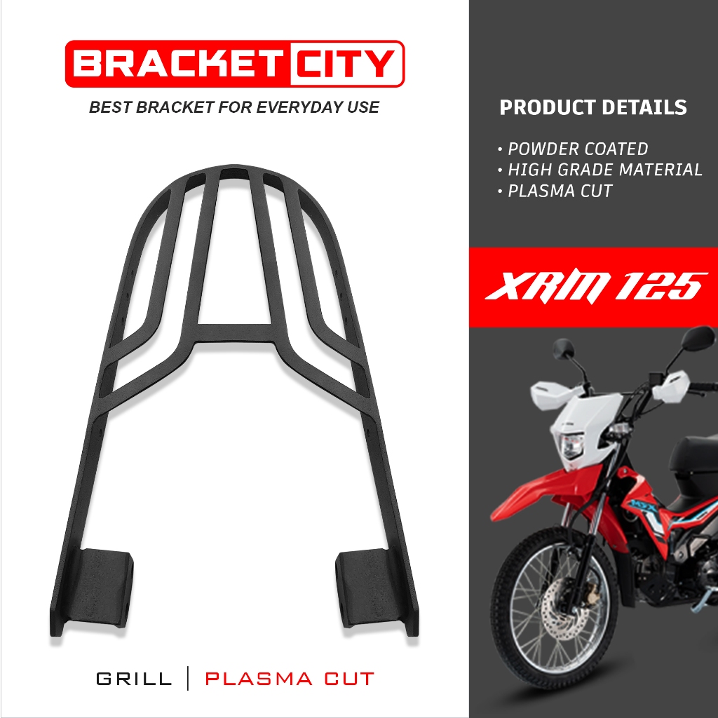 HONDA XRM/RS125 / TOPBOX BRACKET / BLACK POWDER COATED / HEAVY DUTY ...