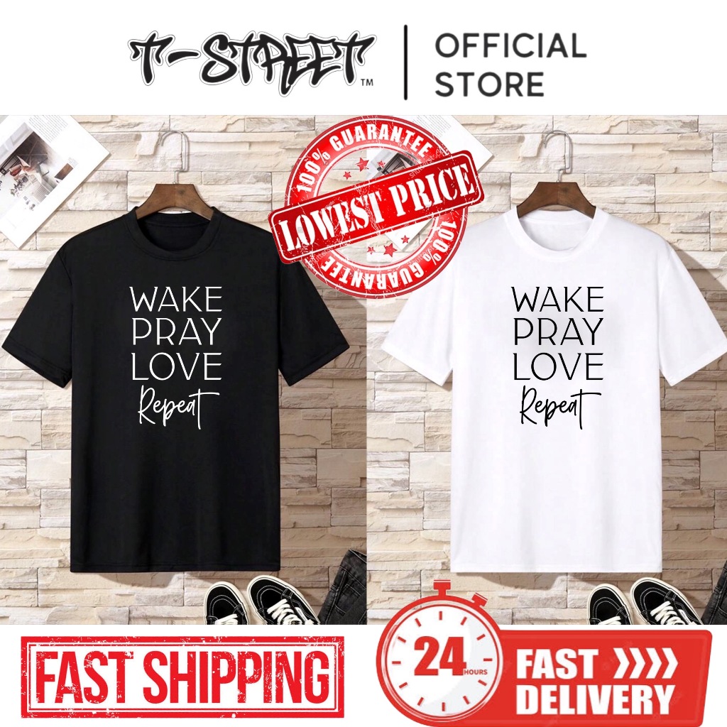 WAKE PRAY LOVE REPEAT MINIMALIST AESTHETIC STATEMENT TSHIRT (UNISEX ...