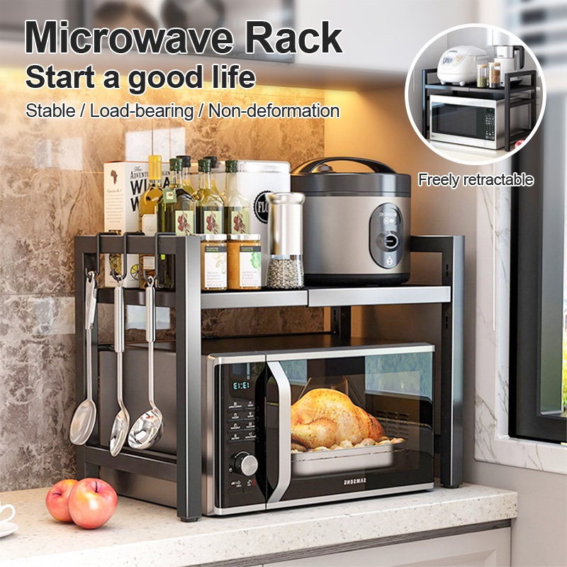 Microwave Rack Oven Rack Expandable width Adjustable Kitchen Microwave ...