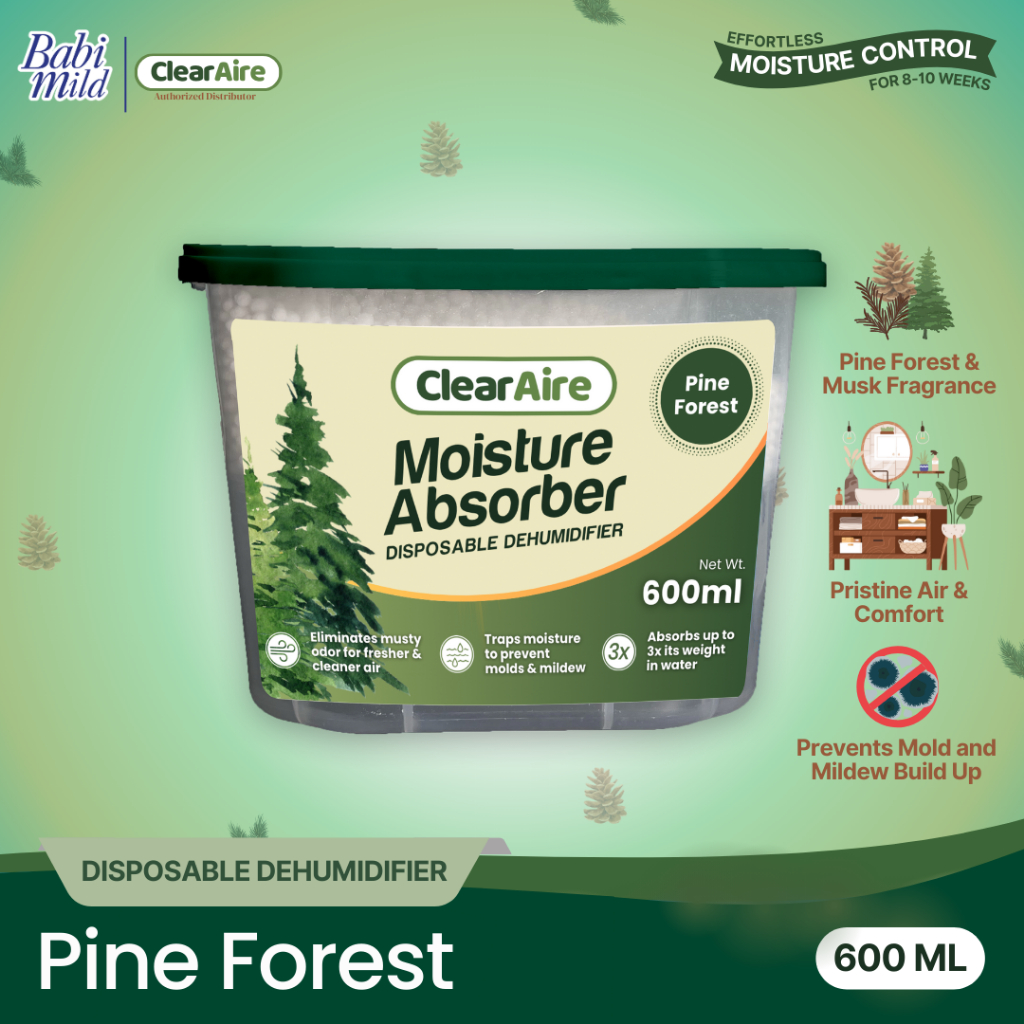 ClearAire Dehumidifier Premium Scents Pine Forest & Musk 600ml - Luxury ...