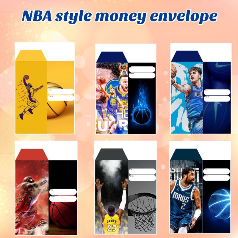 NBA style money envelope angpao ampao (long) | Shopee Philippines