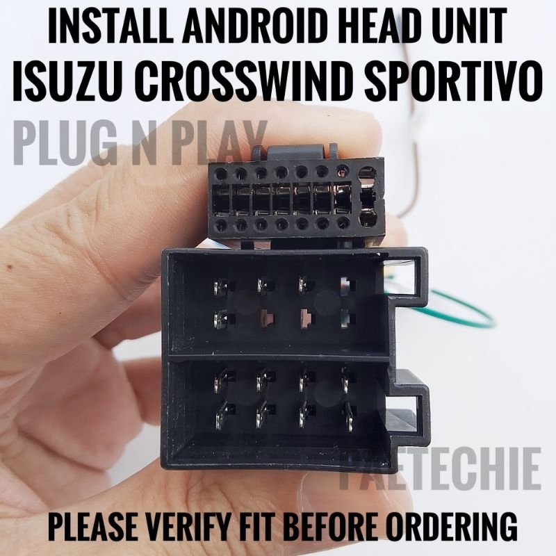Isuzu Crosswind Sportivo Android 16pin Adapter Harness Head Unit Radio ...