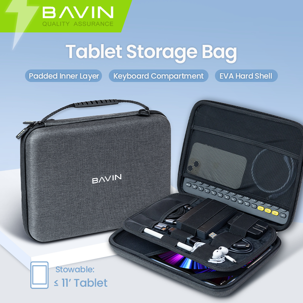 BAVIN BE11 Tablet Sleeve Travel Storage EVA Hard Shell Drop & Scratch ...