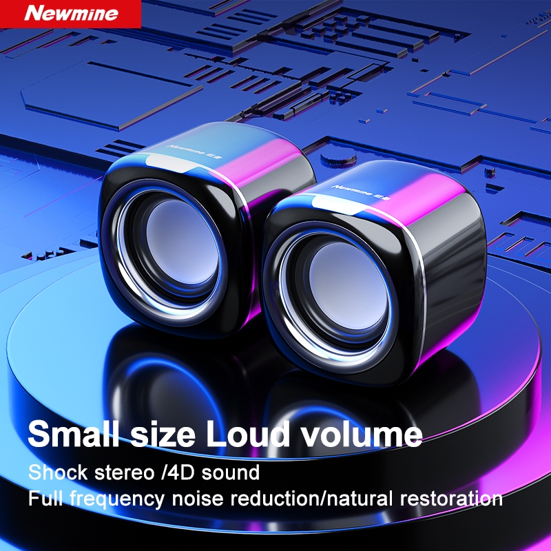 Newmine Computer Speaker Subwoofer Stereo USB Wired Powered for PC/Laptops/Smartphone Multimedia ...