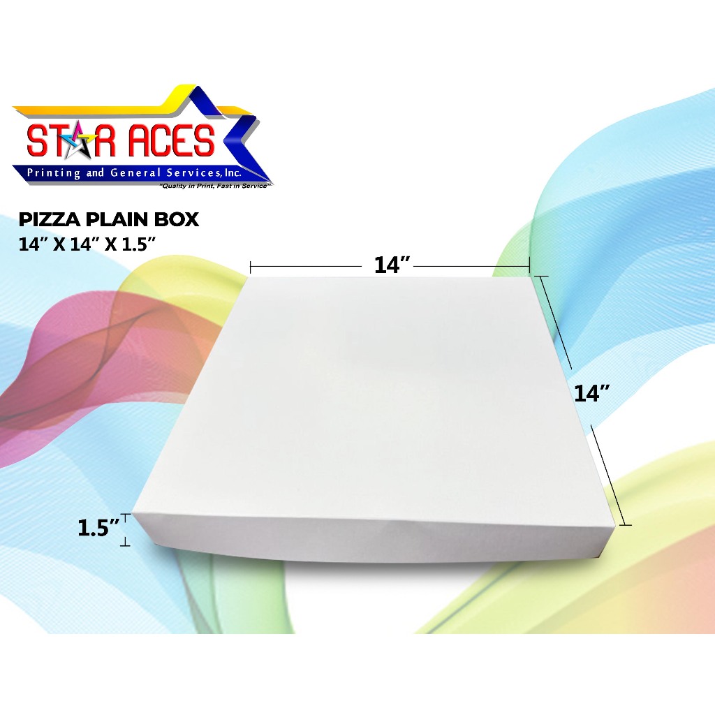 Plain Box 14 inches | Clay Coated | Pie Box | Pizza Box | 14 x 14 x 1.5 ...