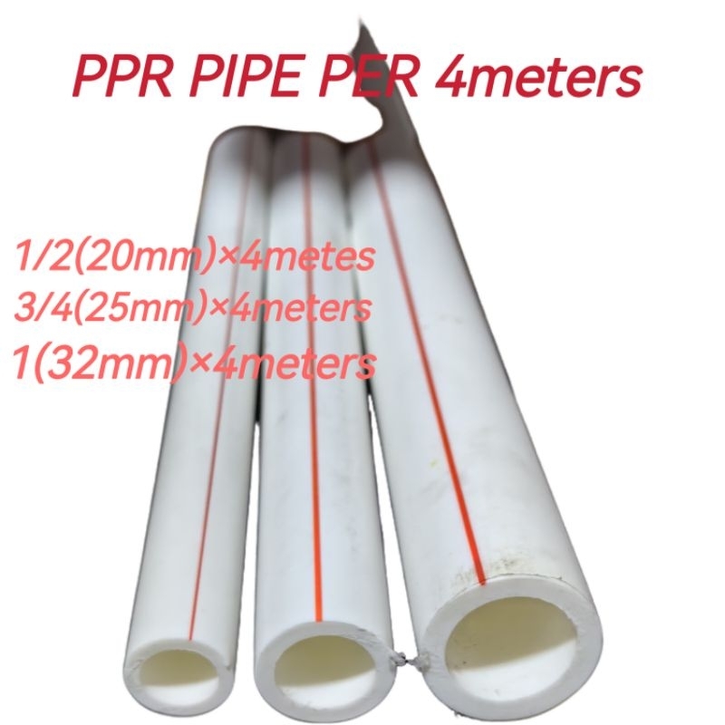 Heavy Duty ppr Pipe pn20 SOLD per Tube (4meters) sizes is 1/2 and 3/4 ...