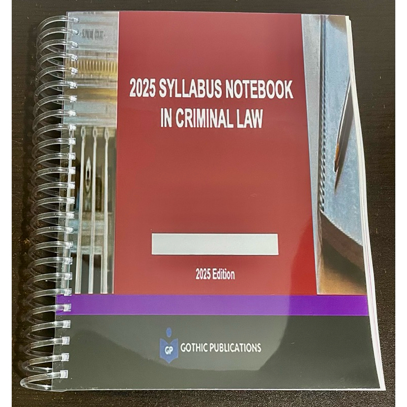 2025 Syllabus Notebook in Criminal Law | Shopee Philippines