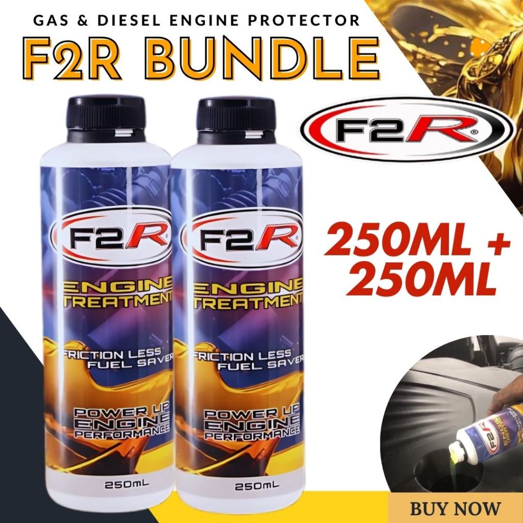 F2R Engine Treatment Racing Oil Additives 250ml (2 Bottles) for Gas & Diesel Engine with F2R ...