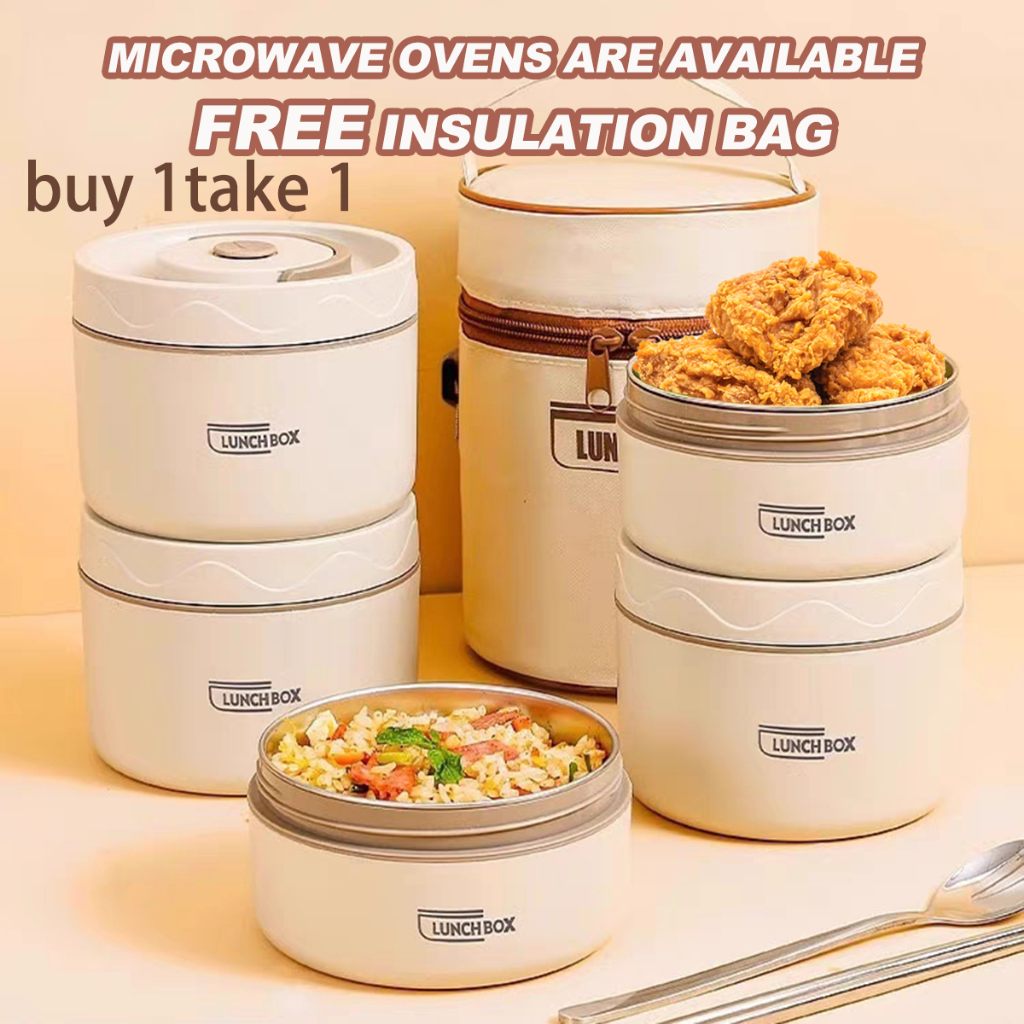 KIKOT Stainles Steel Insulated lunch Box For Adult Thermal Baunan Bento Lunch Box With Bag ...