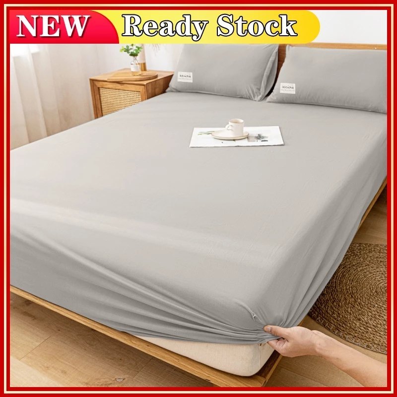 3 in 1 Bedsheet Queen/Single/King Size Full Garterized Bedsheet No Lukot No Gusot Mattress ...