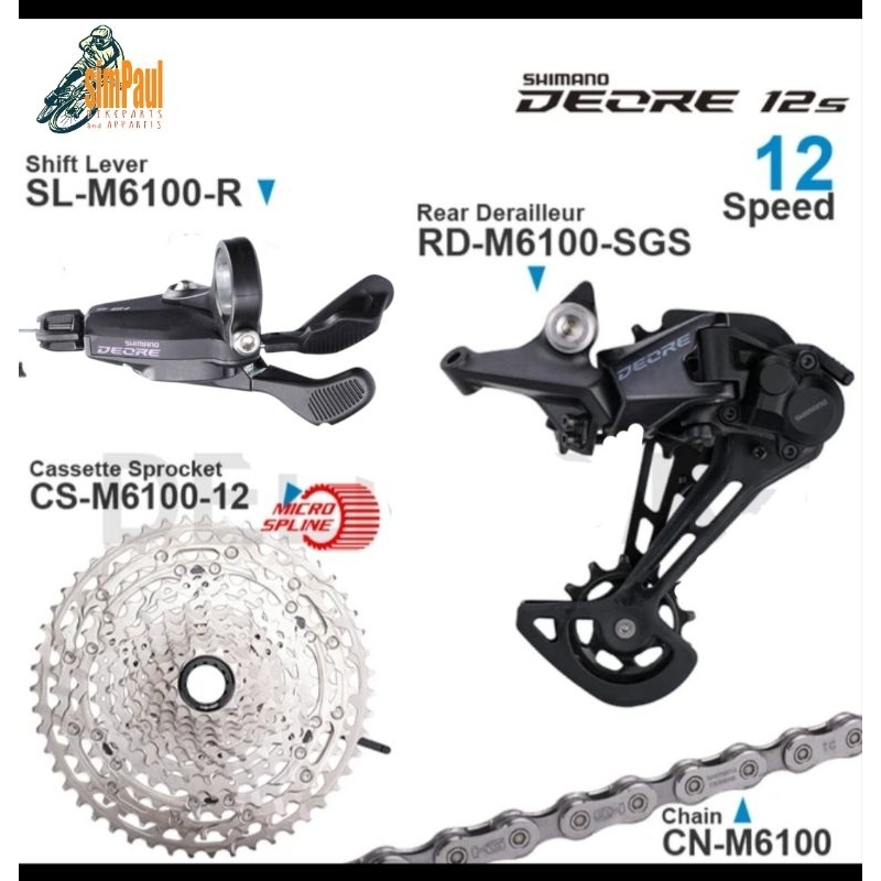 Shimano Deore M6100 12speed UpKit Groupset MTB Original No Box | Shopee Philippines