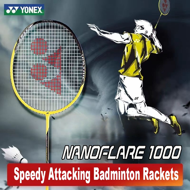 YONEX NANOFLARE 1000Z/700/800 Badminton Racket Full Carbon 30LBS Speedy Attacking Badminton ...