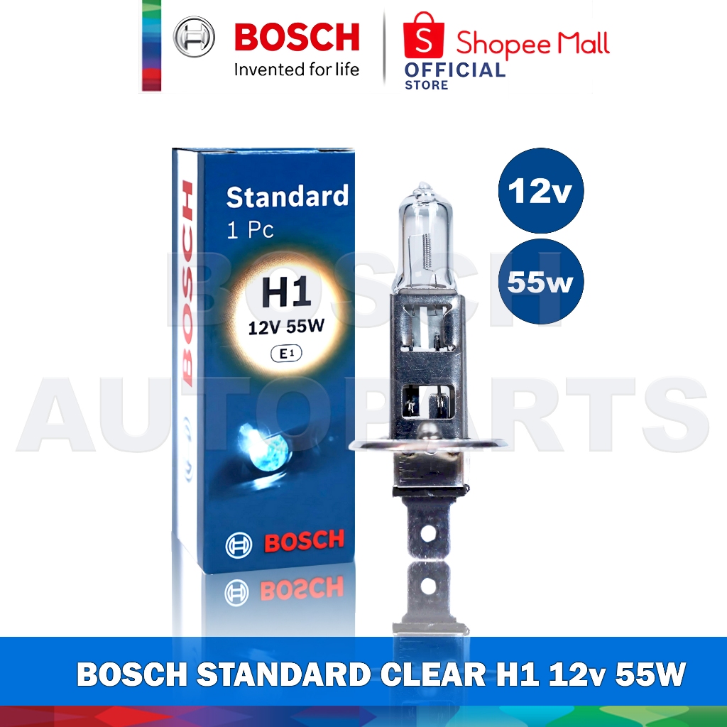 Bosch Bulb Standard Clear H1 12v 55W | Shopee Philippines