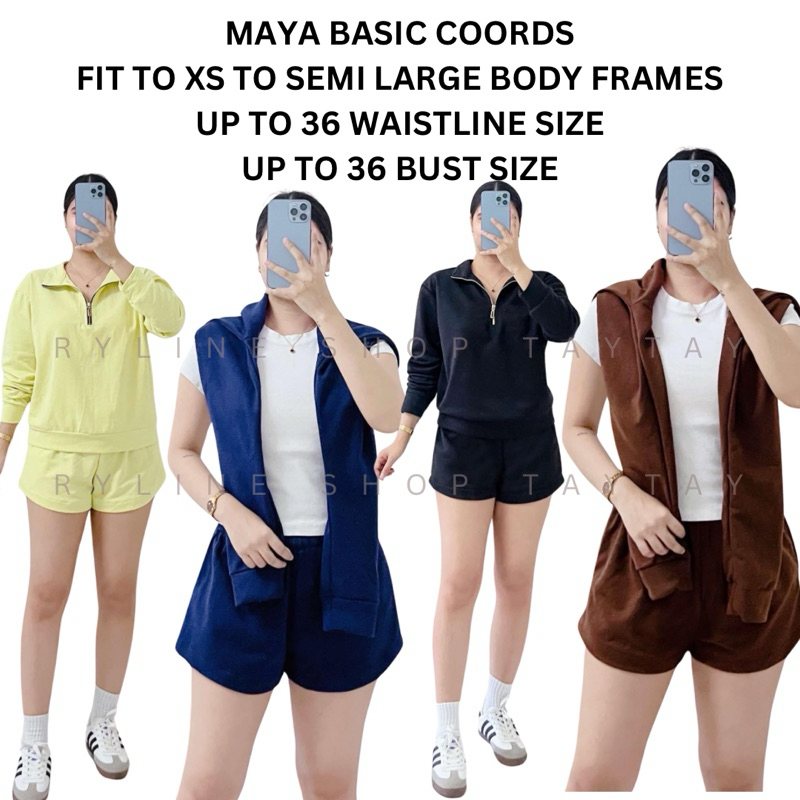 BASIC COORDS FIT TO XS TO SEMI LARGE BODY FRAMES | Shopee Philippines