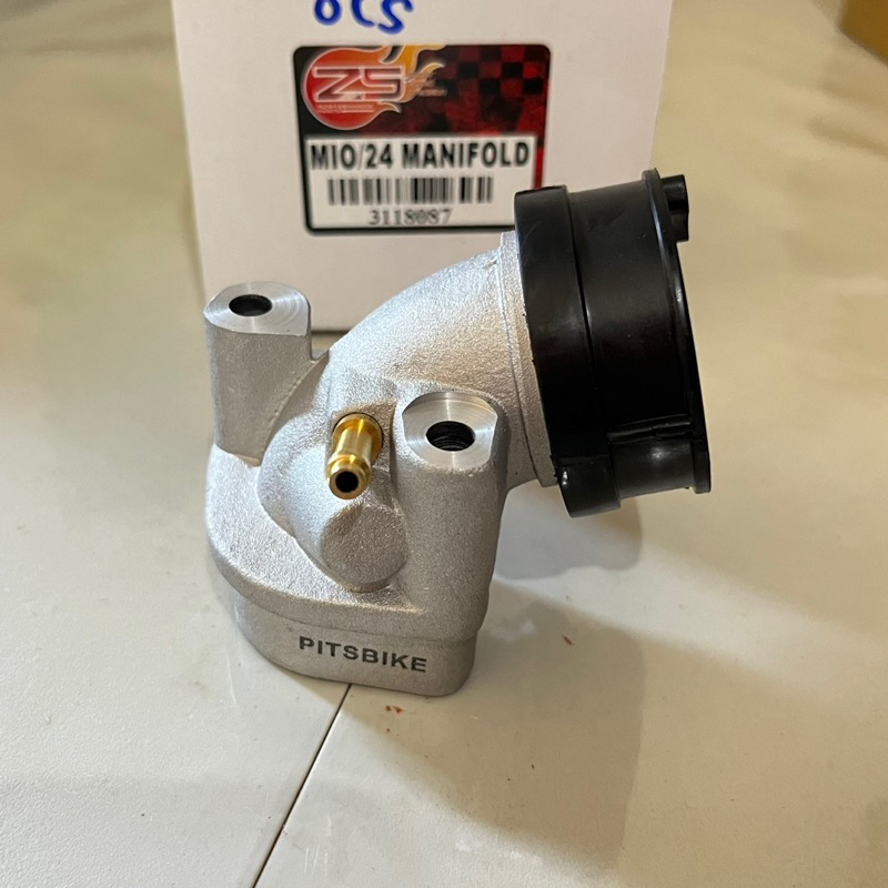 Pitsbike Mio Sporty Manifold 24mm (Kaysa sa 28mm Round Carb) | Shopee ...