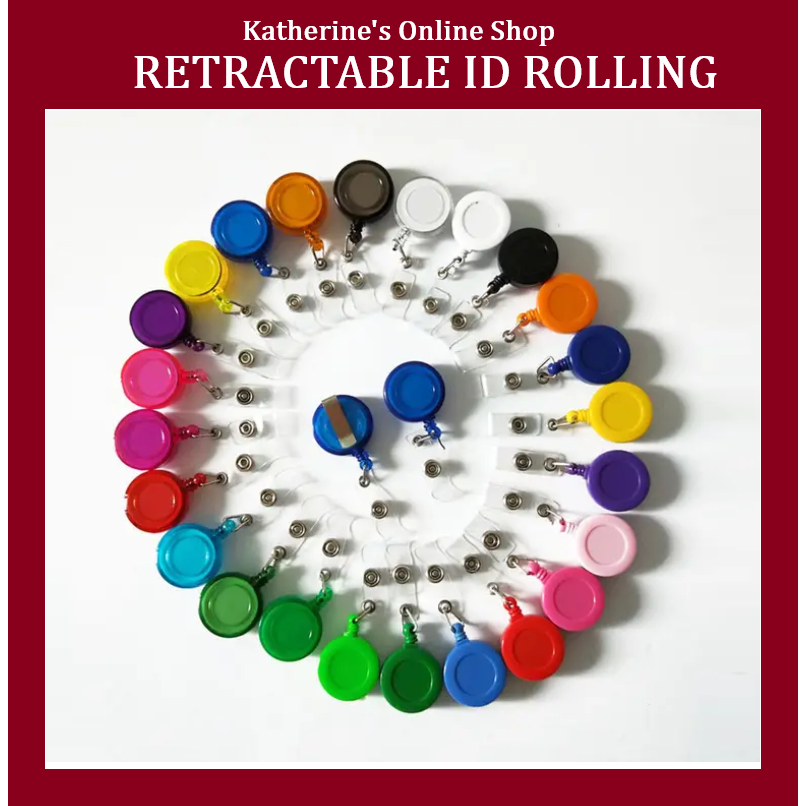 ID ROLLING Retractable Pull-out Badge ID Department Brand Badge Holder ...