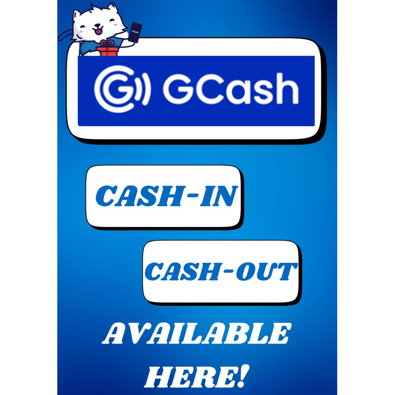 Gcash Cash-in&Cash-out Signage (Laminated)A4 size | Shopee Philippines