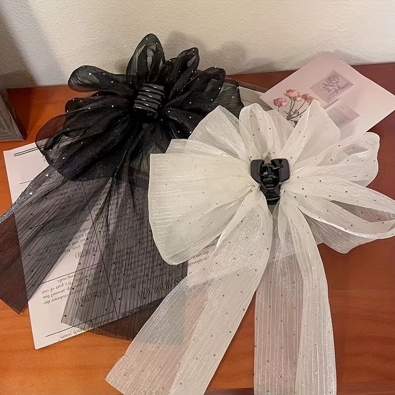 Korean Long Bow Ribbon Hair claw Hairpin Hair Ribbons Hair Clips ...