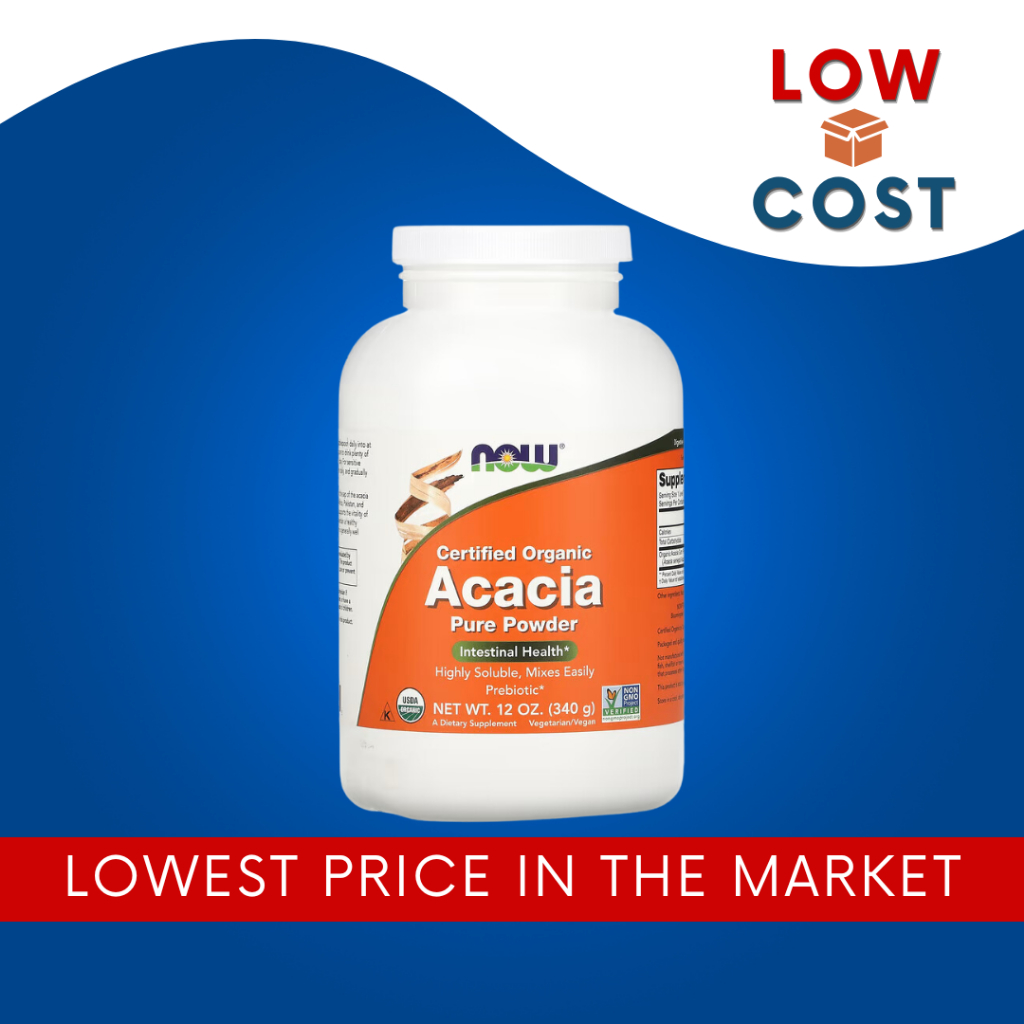 LowCostPh | NOW Foods, Organic Acacia Pure Powder, 12 oz (340 g) Vegan ...