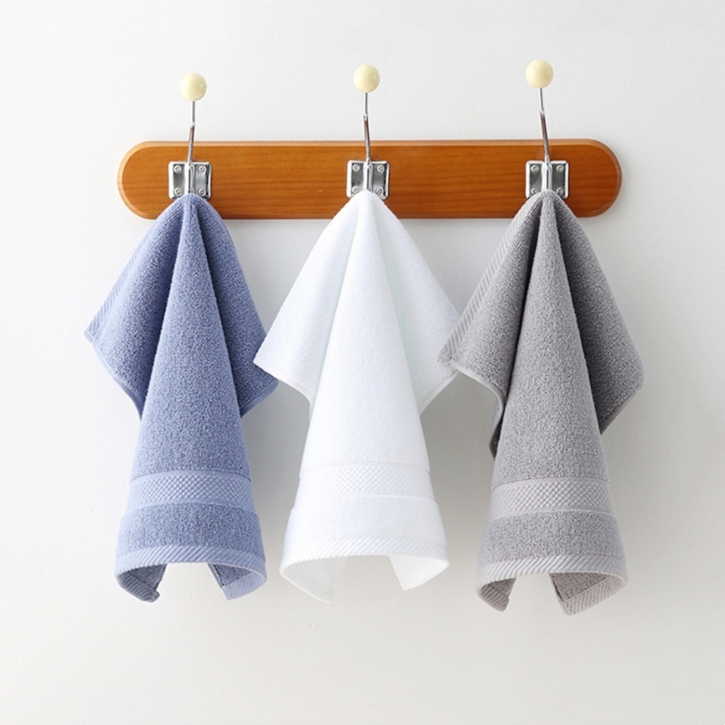 34CM Pure Cotton Square Towel, Face Towel Back Towel Bath Towel Sweat ...