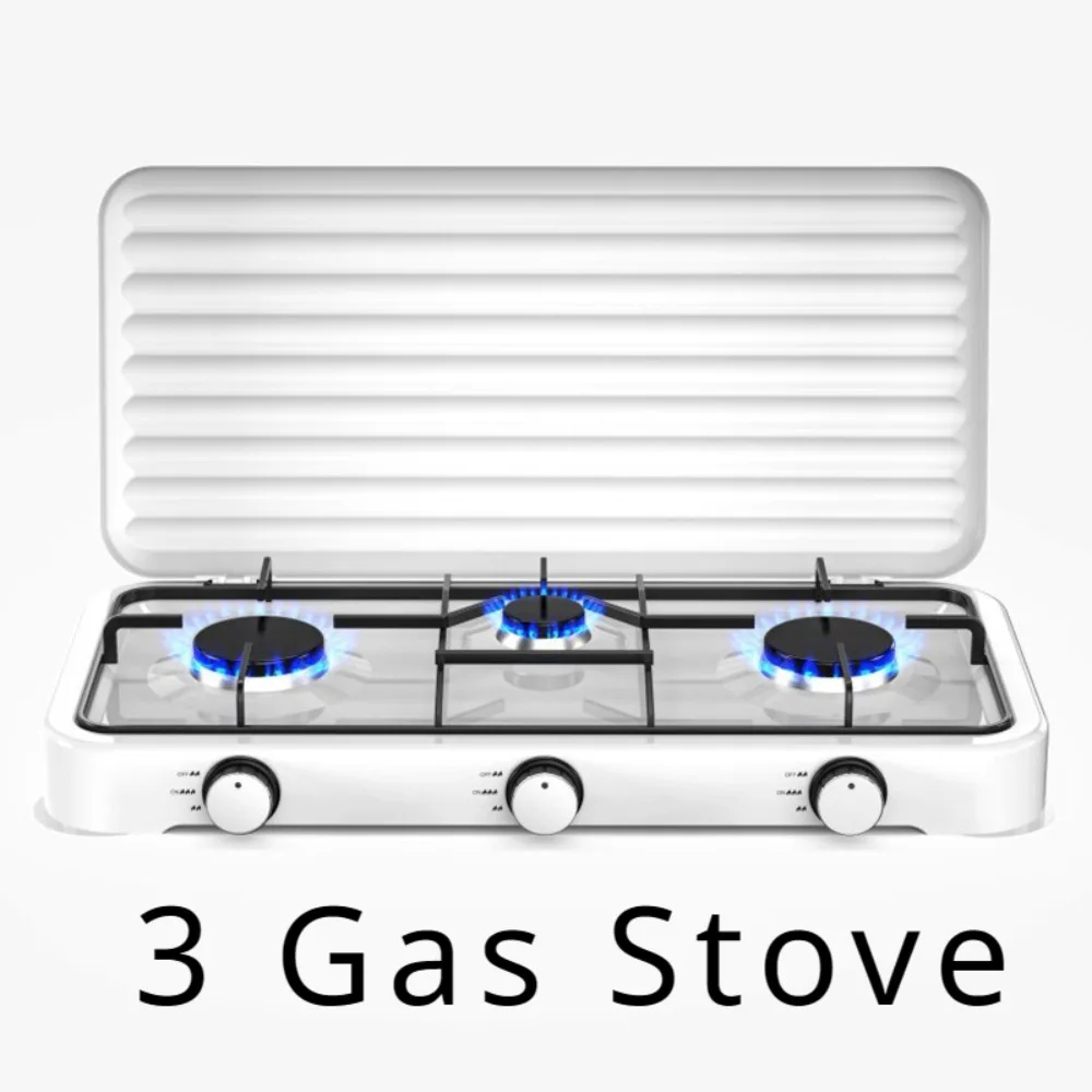 Triple-Headed Gas Stove Household 3 gas stove, Heavy Duty Powerful ...