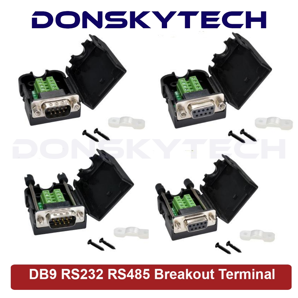 Two Row Male Female DB9 to RS232/485 Adapter Board 9P Serial Port COM ...