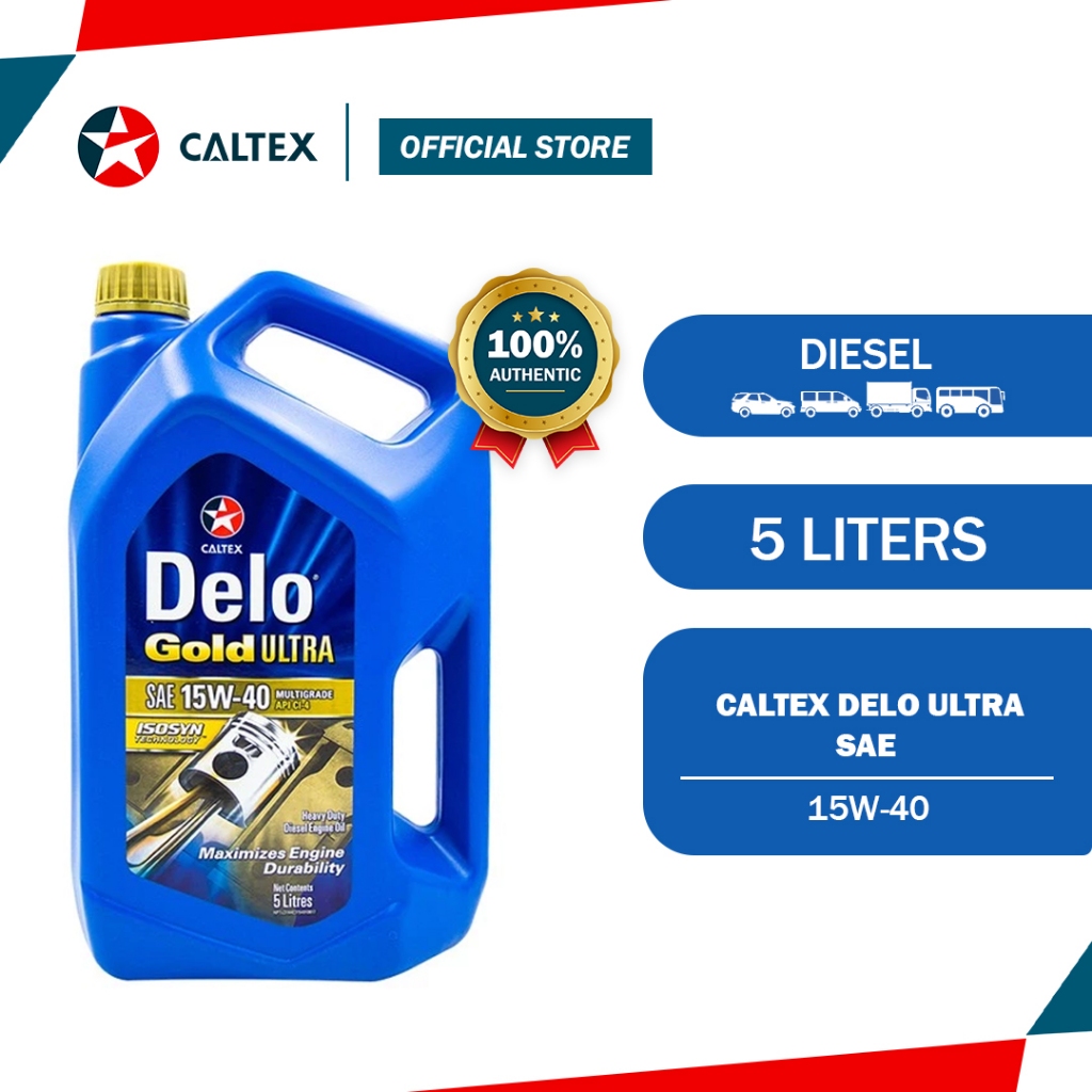Caltex Delo Gold Ultra SAE 15W40 5 Liters | Shopee Philippines