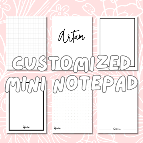 ARTAM | Customized Mini Notepads (with name) (Don't forget to pm us the ...