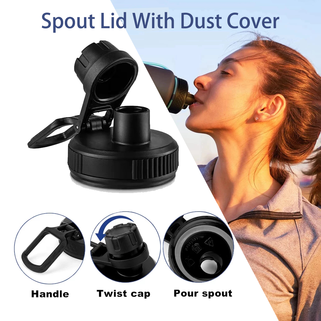 Aqua Flask Lid Cap Replacement Tumbler Straw Cap For Wide Mouth Water ...