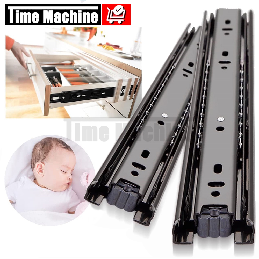 2pcs Drawer Slide Soft Close Keyboard Drawer Slide For Desk Drawer Rail Heavy Duty Drawer Guide