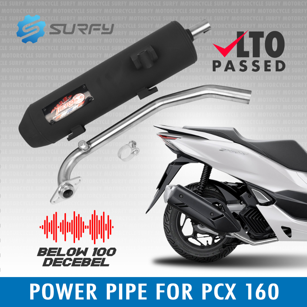 Racing Hero Pipes Muffler V4 Set For PCX 160 Power Pipes With Stainless ...