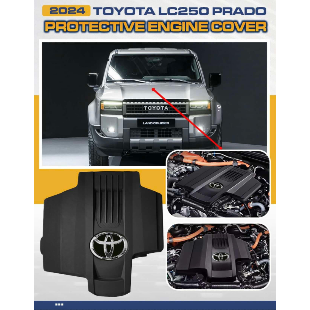 Toyota Prado 250 2024-2025 Engine Cover Black Thailand ( Land Cruiser ...