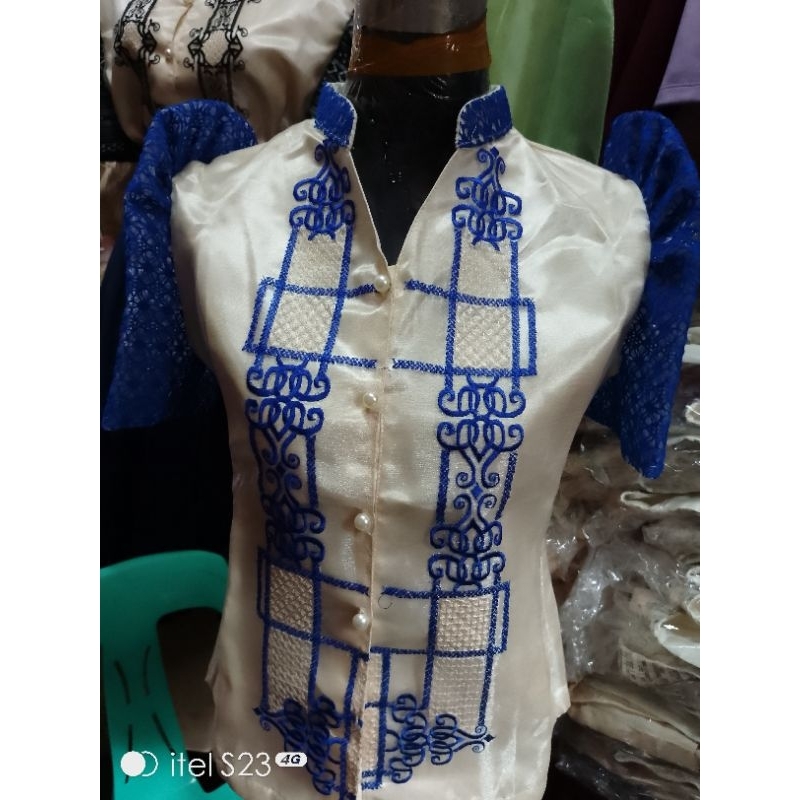 Filipiniana Blouse Net Style | Shopee Philippines