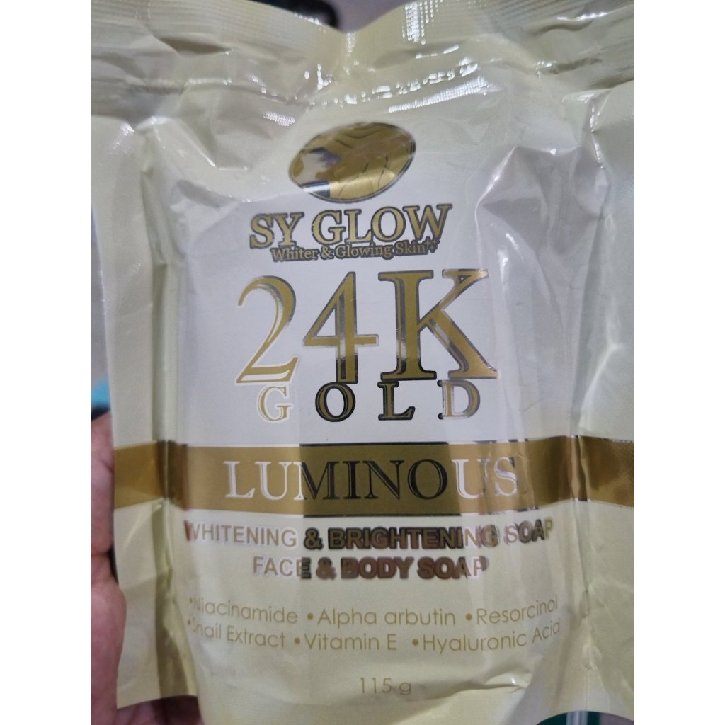 SY GLOW 24K GOLD LUMINOUS WHITENING SOAP | Shopee Philippines