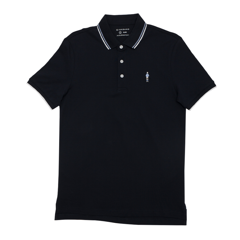 GIORDANO Men's Classic Man Polo (01013260) - 24 - Signature Navy | Shopee Philippines